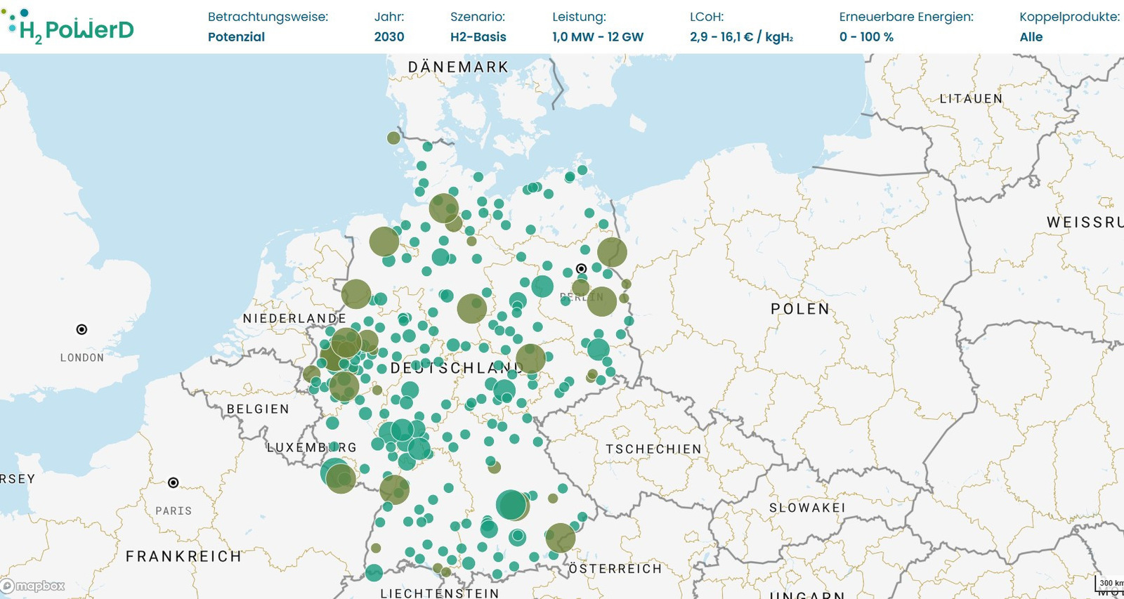Studie - Wasserstoff-Potenzialatlas des Fraunhofer ISE zeigt beste Standorte für Elektrolyseure ...